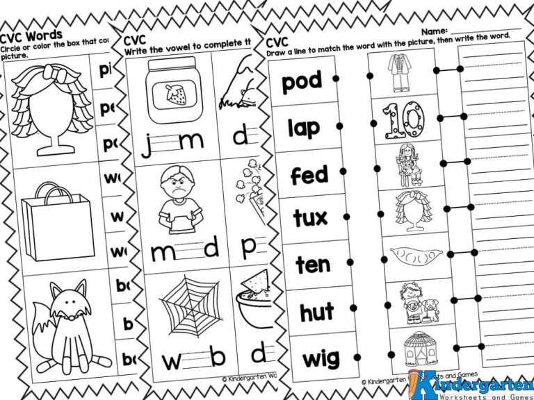 Fun and Easy CVC Worksheets to Boost Kindergarten Reading Skills