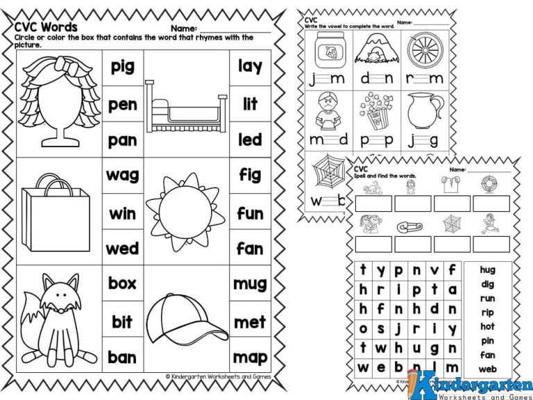 Fun and Easy CVC Worksheets to Boost Kindergarten Reading Skills