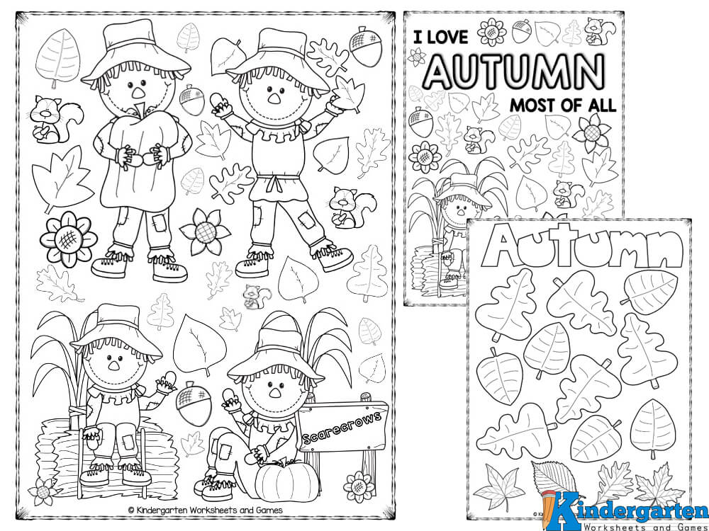 Autumn Coloring Pages Free Printable Sheets