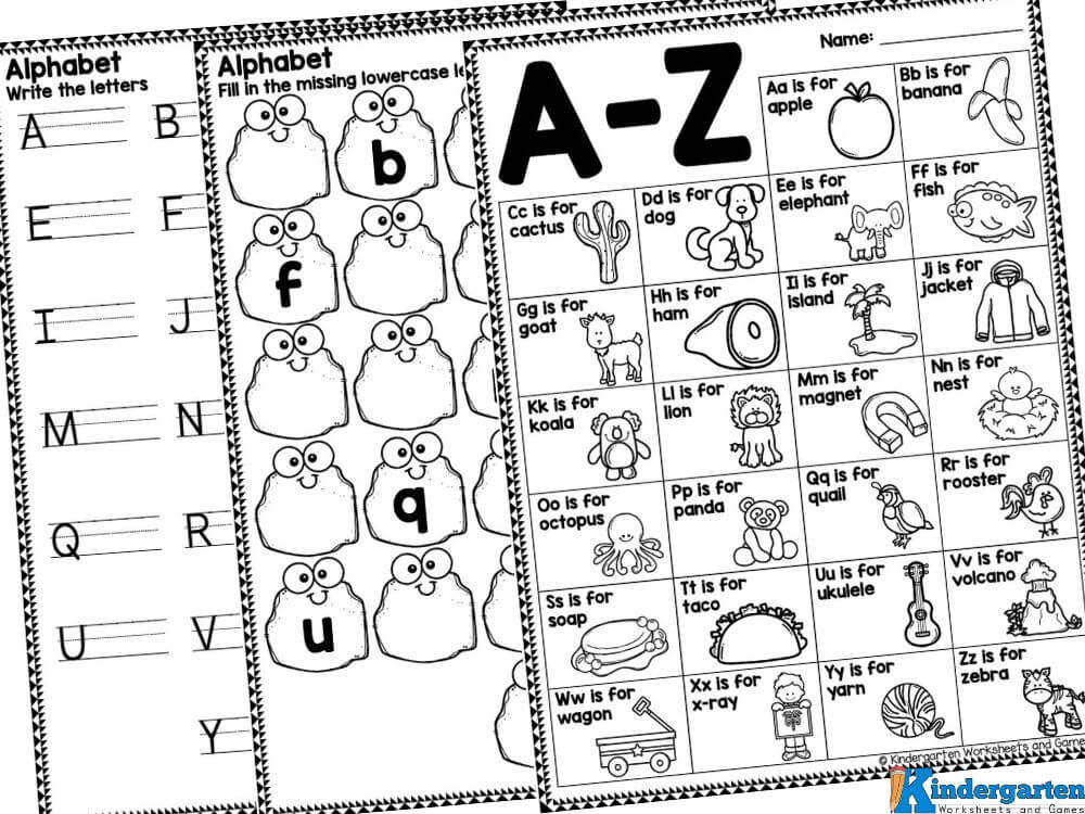 Free Alphabet Sheets for Kindergarten