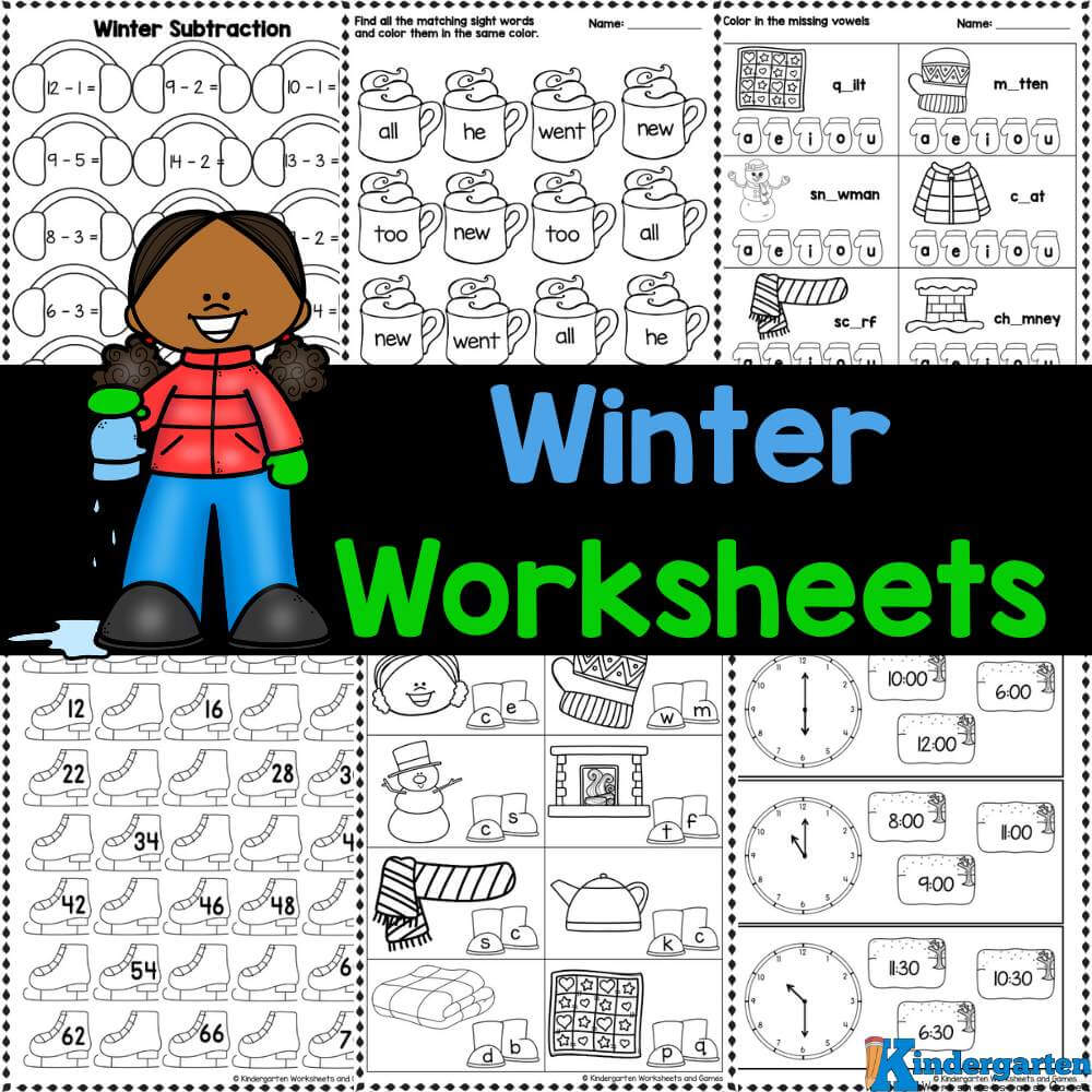 Winter Worksheets For Kindergarten Kindergarten