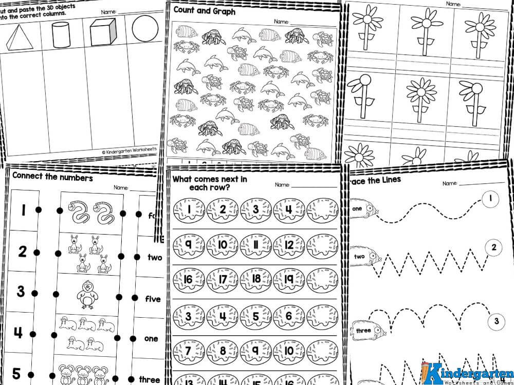 Activity Sheets for Kindergarten Math