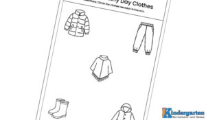 Clothing Worksheets for Kindergarten - Clothes and Weather Activities