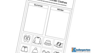 Clothing Worksheets for Kindergarten - Clothes and Weather Activities