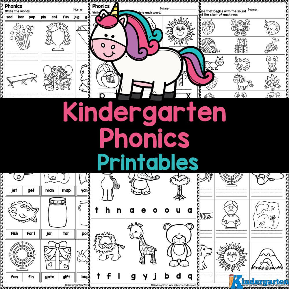 FREE Kindergarten Phonics Printables