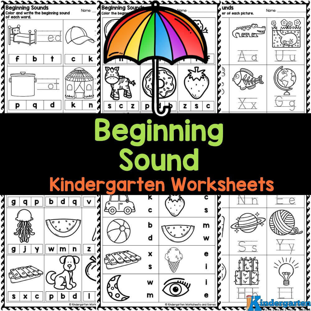 FREE Beginning Sound Worksheets for Kindergarten