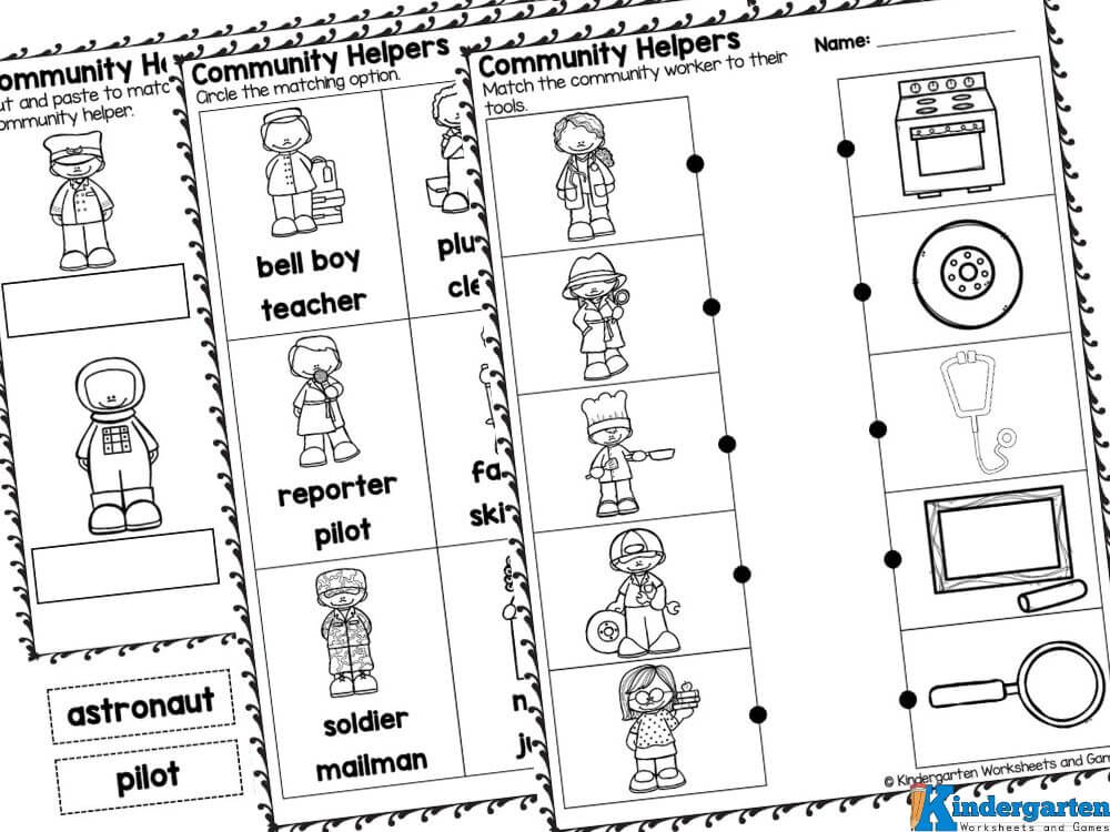Community Helpers Worksheets